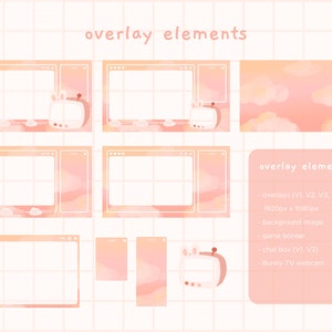 Cute Animated Stream Overlay Pack | Hand Drawn Screens, Static Alerts ...