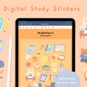 Cute Digital Study Stickers for Digital Journaling & - Etsy