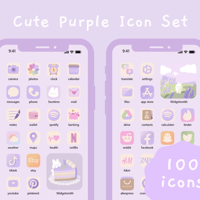 Purple Icons - Etsy