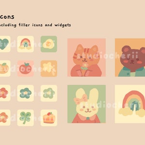 Cute Retro Hand Drawn Ios & Android App Icons | Home Screen Set ...
