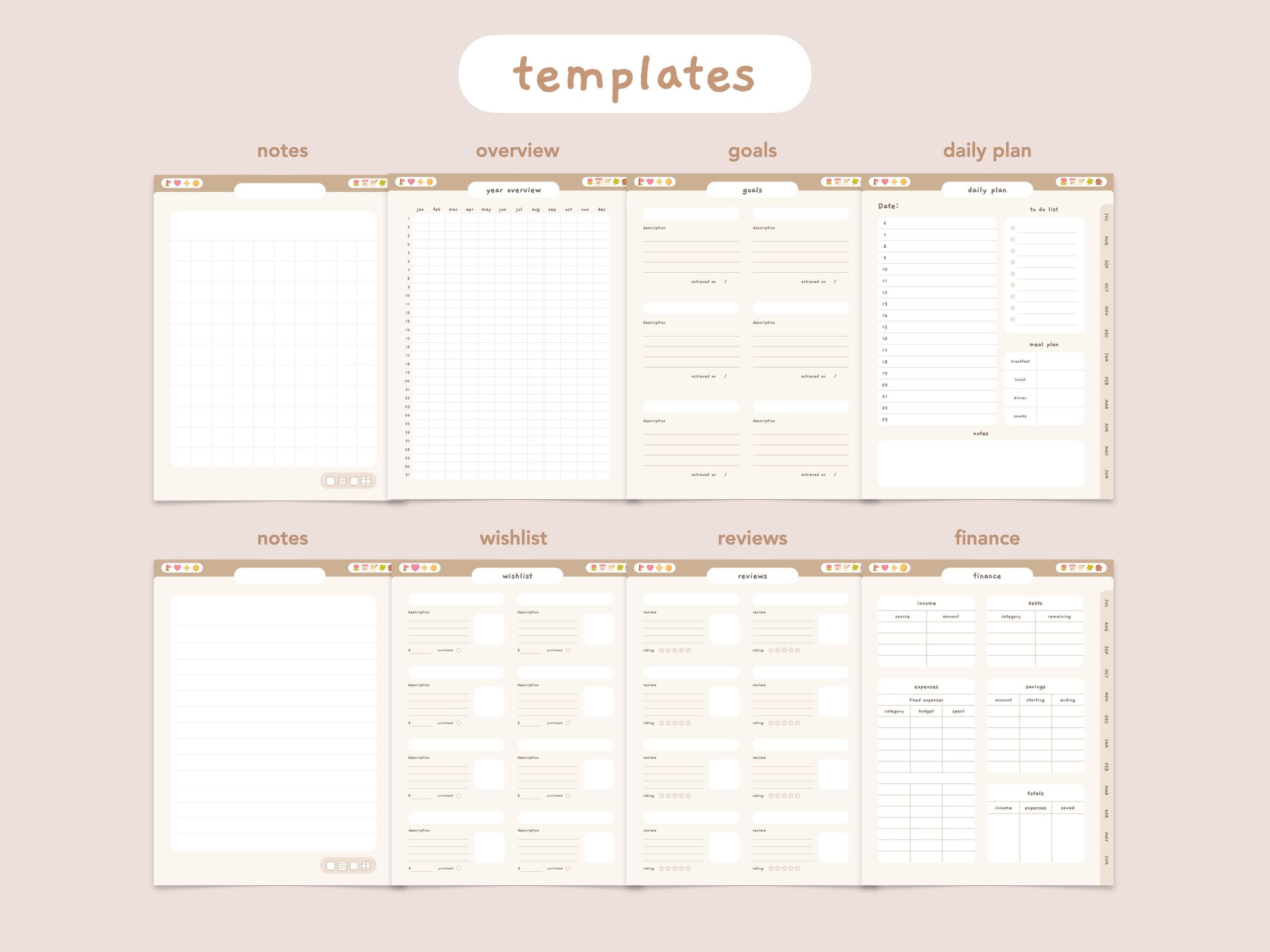 Cute Digital JUL '25 - JUN '26 Mid-year Dated + Undated Planner - Mon ...
