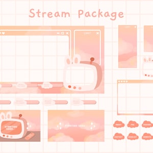 Cute Animated Stream Overlay Pack | Hand Drawn Screens, Static Alerts ...
