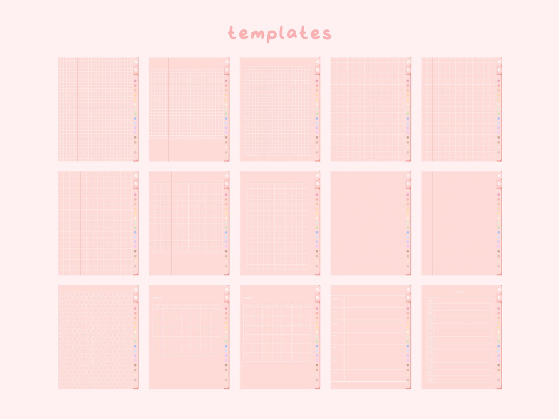 Cute Pink Digital Notebook Hyperlinked Goodnotes5 Notebook - Etsy