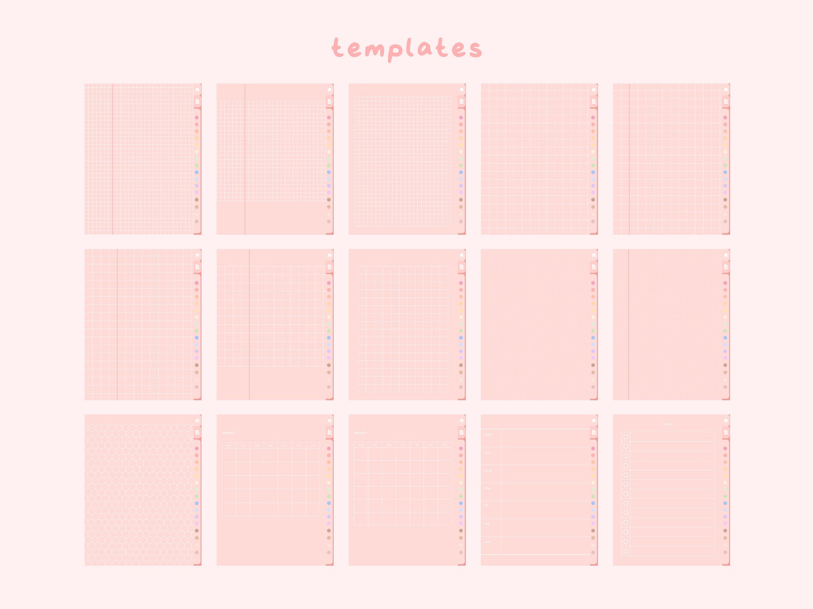 Cute Pink Digital Notebook Hyperlinked Goodnotes5 Notebook - Etsy