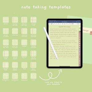 Cute Green Digital Notebook | Hyperlinked Goodnotes5 Notebook ...