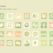 Cute Green Hand Drawn Ios & Android App Icons Home Screen Set App Icons ...