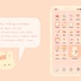 Cute Peach Orange Hand Drawn Ios & Android App Icons | Home Screen Set ...