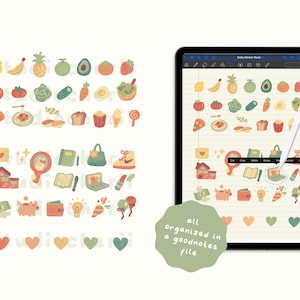 Cute Digital Stickers for Digital Journaling | Precropped Goodnotes ...