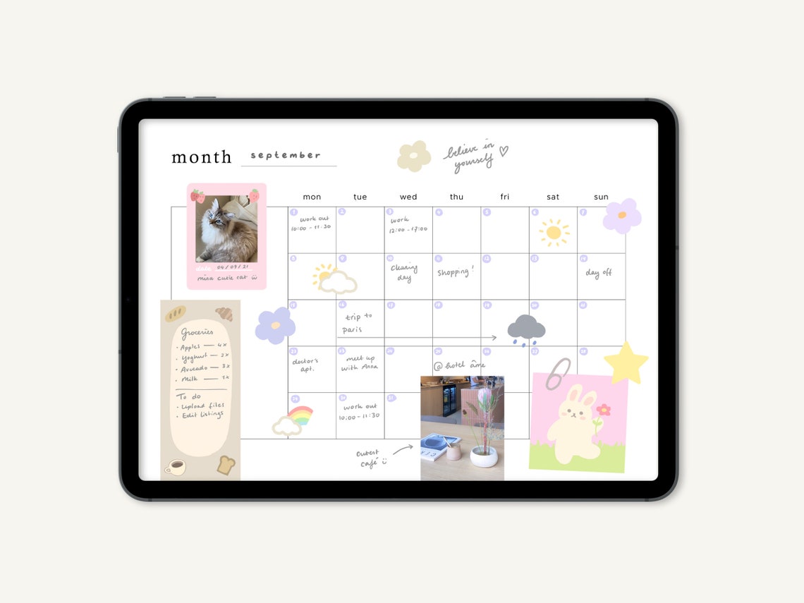 Digital Planner Essentials With + 100 Elements | Kawaii & Cute ...