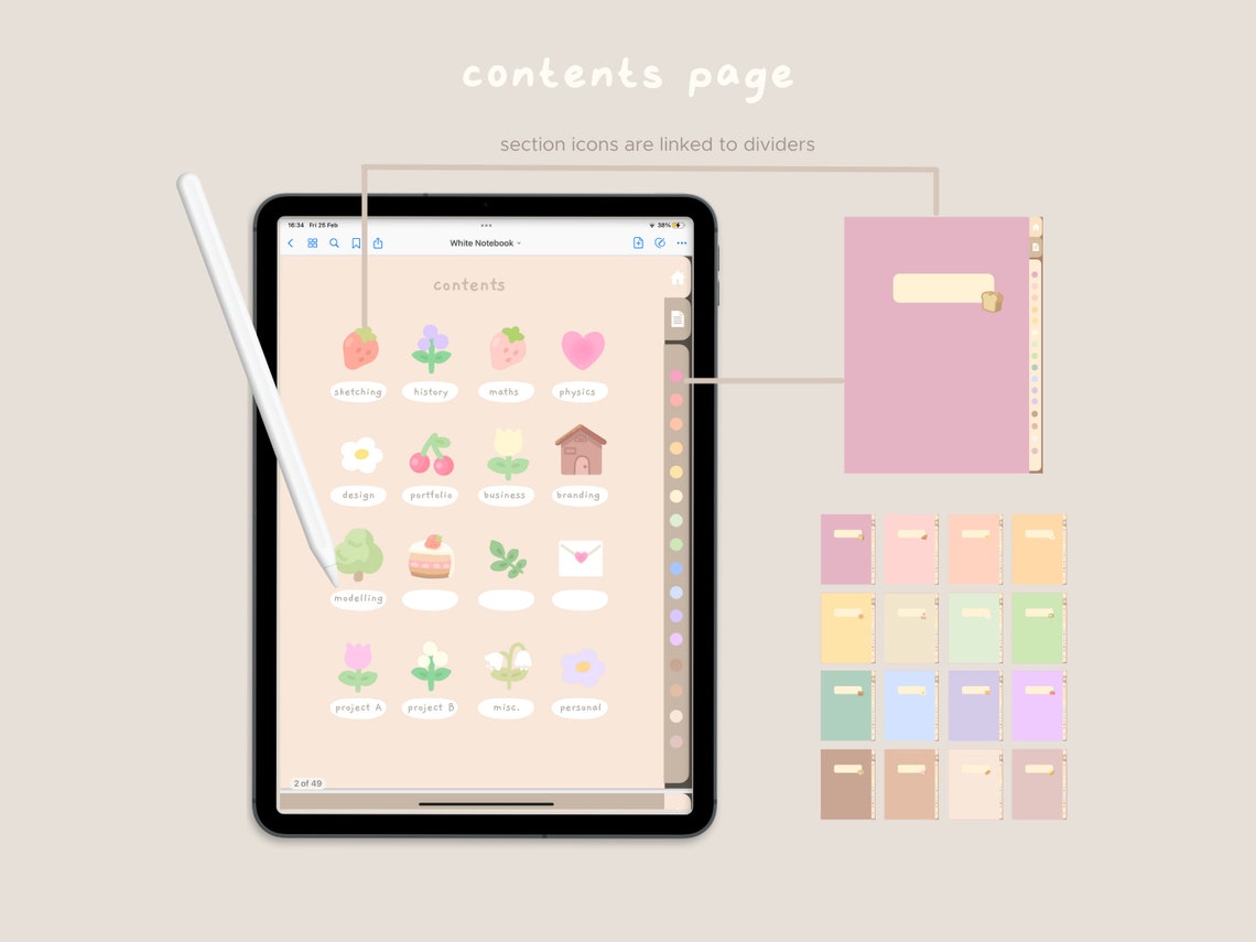 Cute Digital Notebook Value Bundle Hyperlinked Goodnotes5 - Etsy