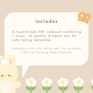 Cute Beige Digital Notebook | Hyperlinked Goodnotes5 Notebook ...