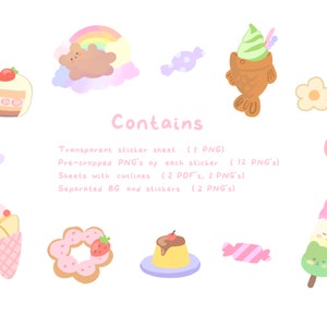 Cute Digital Sweets Heaven Stickers | Printable Stickers | Goodnotes ...