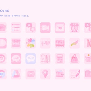 Spring Hand Drawn Ios and Android App Icon Set Home Screen Theme Widget ...
