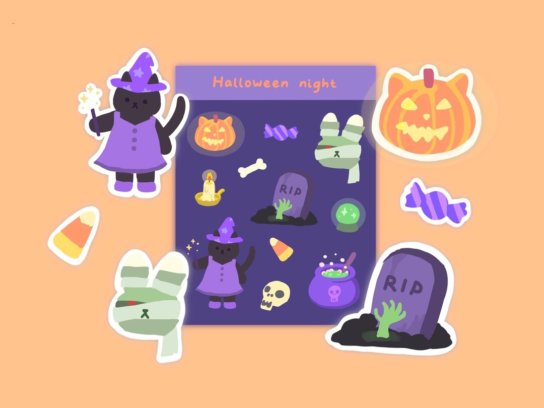 Cute Digital Halloween Stickers | Autumn & Fall Season | Goodnotes ...