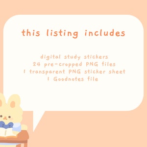 Cute Digital Study Stickers for Digital Journaling & - Etsy