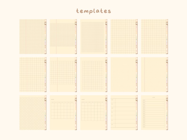 Cute Beige Digital Notebook Hyperlinked Goodnotes5 Notebook - Etsy
