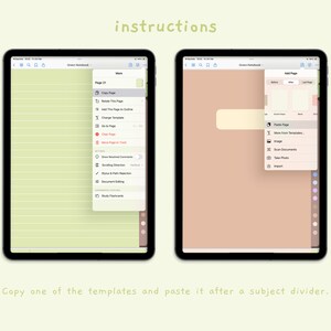 Cute Green Digital Notebook | Hyperlinked Goodnotes5 Notebook ...