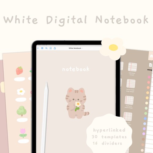 Cute Pink Digital Notebook Hyperlinked Goodnotes5 Notebook - Etsy