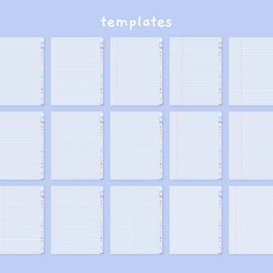 Cute Blue Digital Notebook | Hyperlinked Goodnotes5 Notebook ...