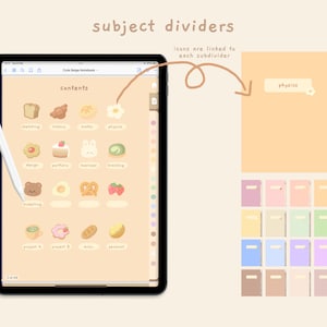 Cute Beige Digital Notebook | Hyperlinked Goodnotes5 Notebook ...