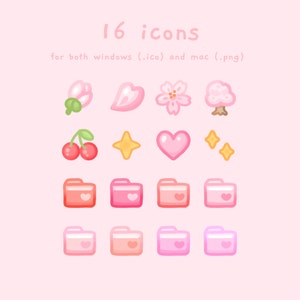 Cute Sakura Desktop Icon Set | Windows & Mac | Wallpaper | Folder Icons ...