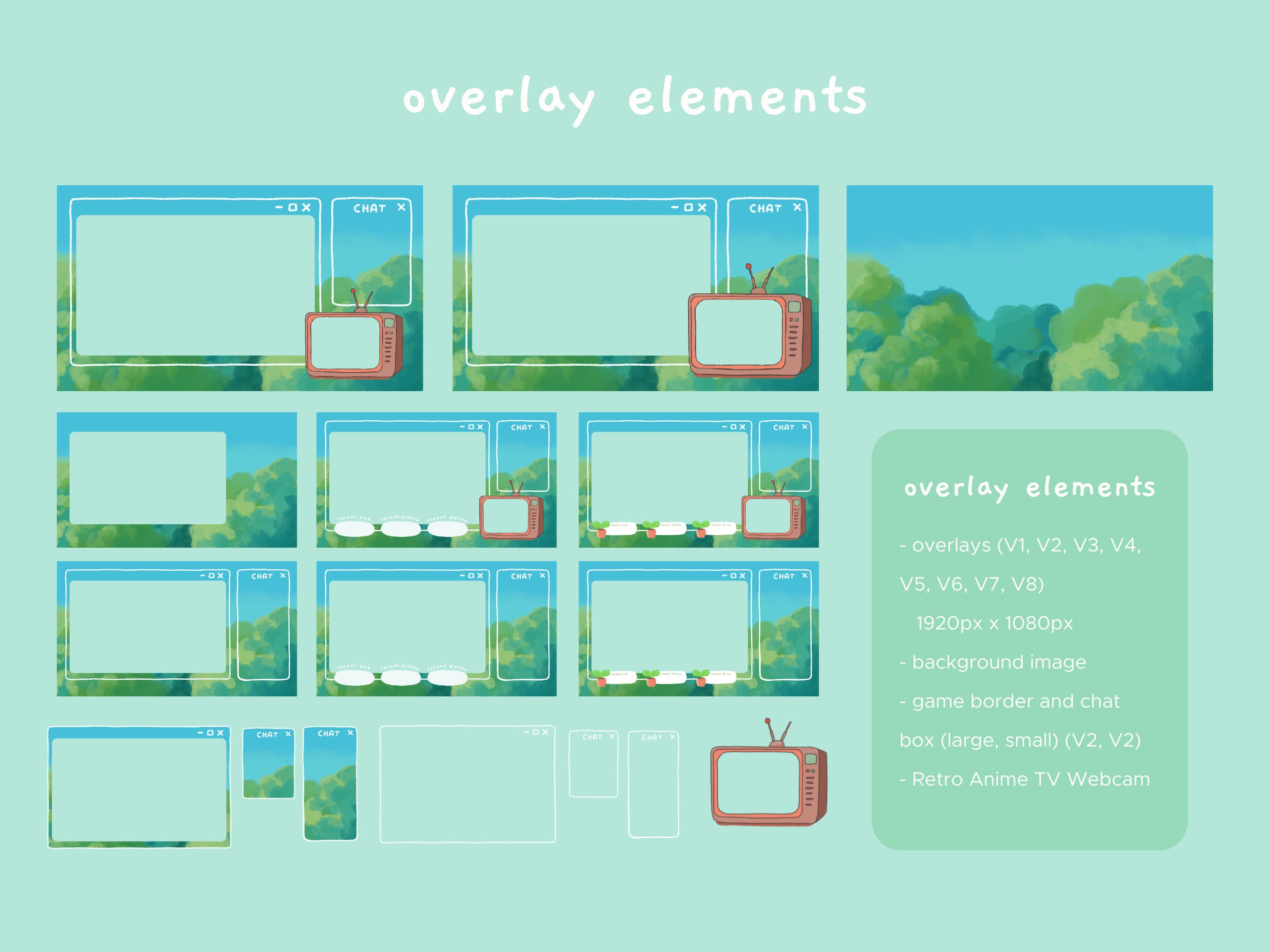 Animated Stream Overlay Pack Hand Drawn Screens Static - Etsy