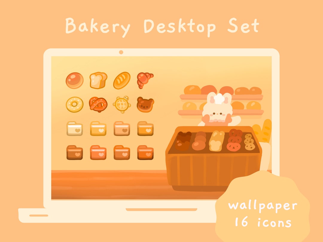 Cute Bakery Desktop Icon Set | Windows & Mac | Wallpaper | Folder Icons ...