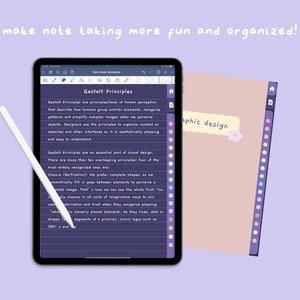 Cute Dark Mode Digital Notebook Hyperlinked Goodnotes5 | Etsy