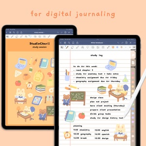 Cute Digital Study Stickers for Digital Journaling & - Etsy