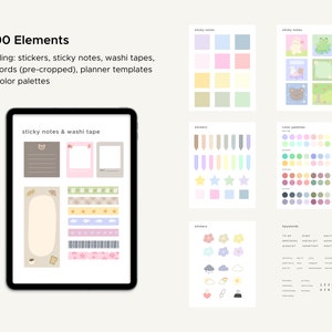 Digital Planner Essentials With + 100 Elements | Kawaii & Cute ...