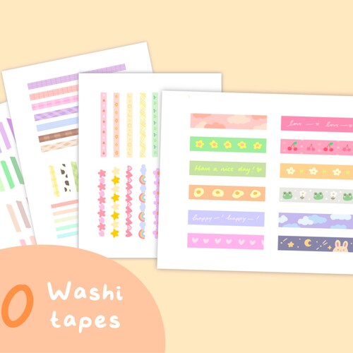 Cute Digital Journal Doodles Stickers Printable Daily | Etsy