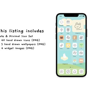 Cute Hand Drawn Ios & Android App Icons | Home Screen Set | Widget ...