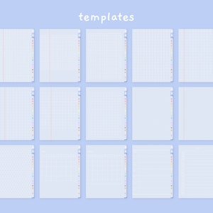 Cute Blue Digital Notebook | Hyperlinked Goodnotes5 Notebook ...