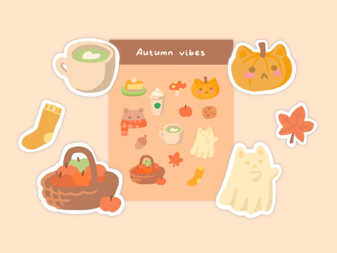 Cute Digital Autumn Stickers | Fall Season | Halloween | Goodnotes ...