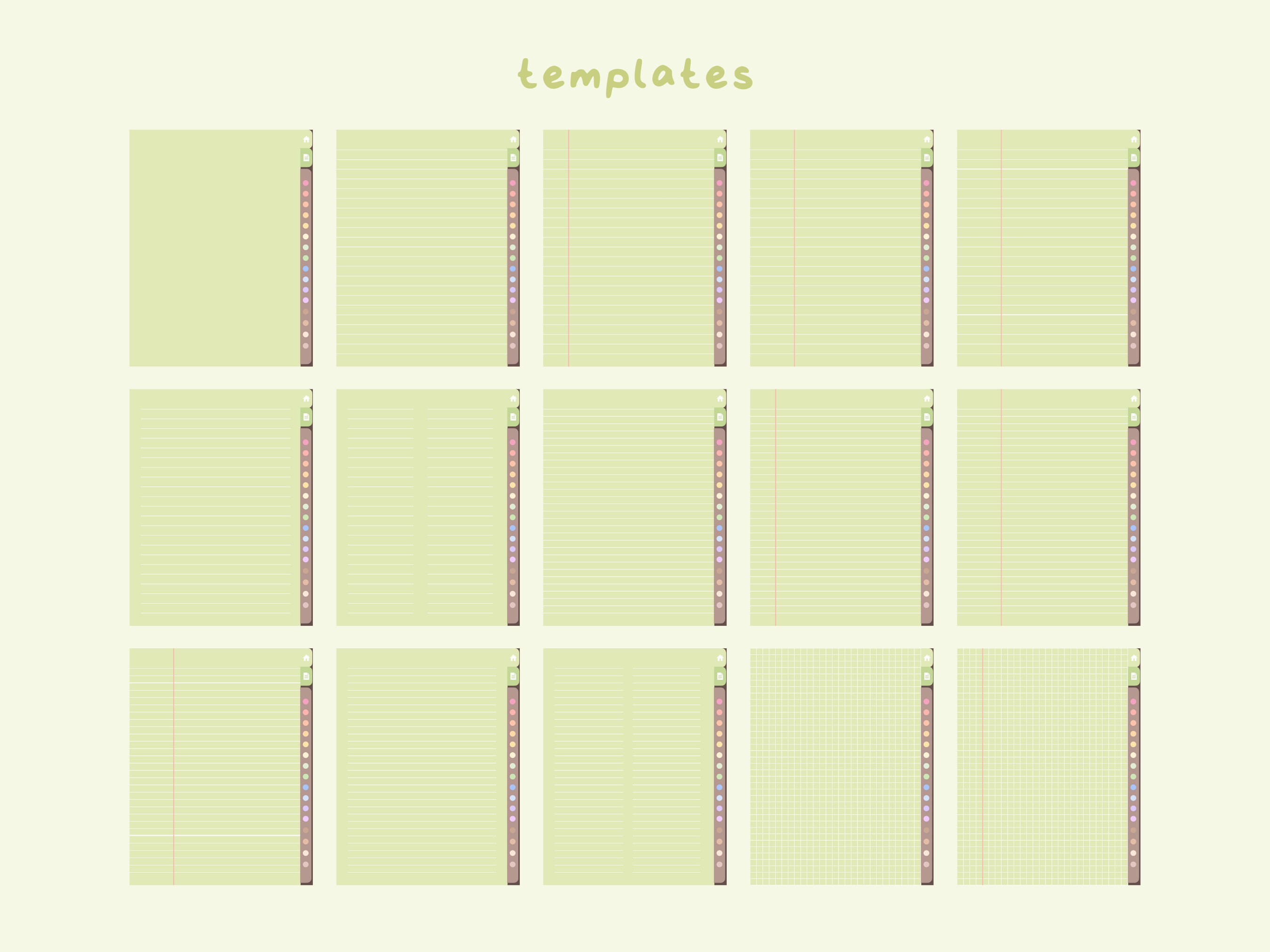 Cute Green Digital Notebook Hyperlinked Goodnotes5 Notebook | Etsy