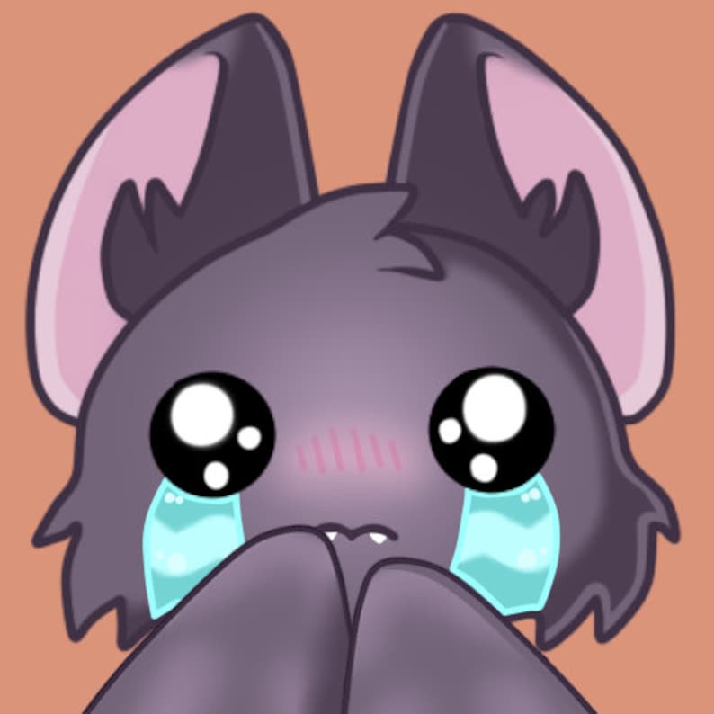 SET of 9 Cute Bat Emotes - Twitch, Discord, Youtube - Etsy UK