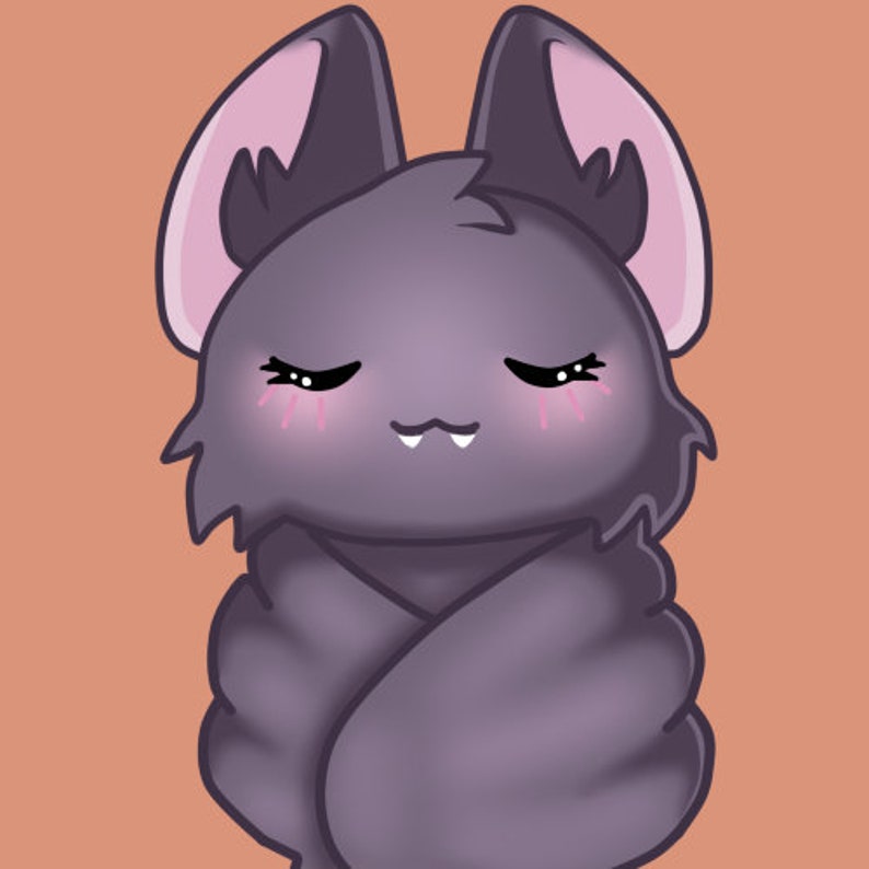 SET of 9 Cute Bat Emotes Twitch Discord Youtube - Etsy UK