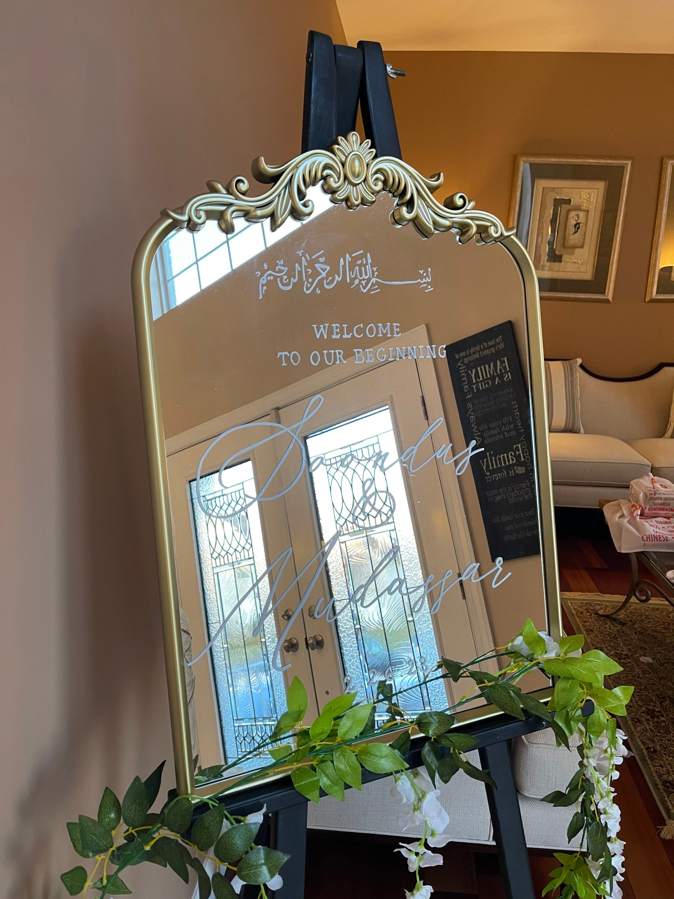 Wedding / Engagement Entrance Mirror Sign - Etsy