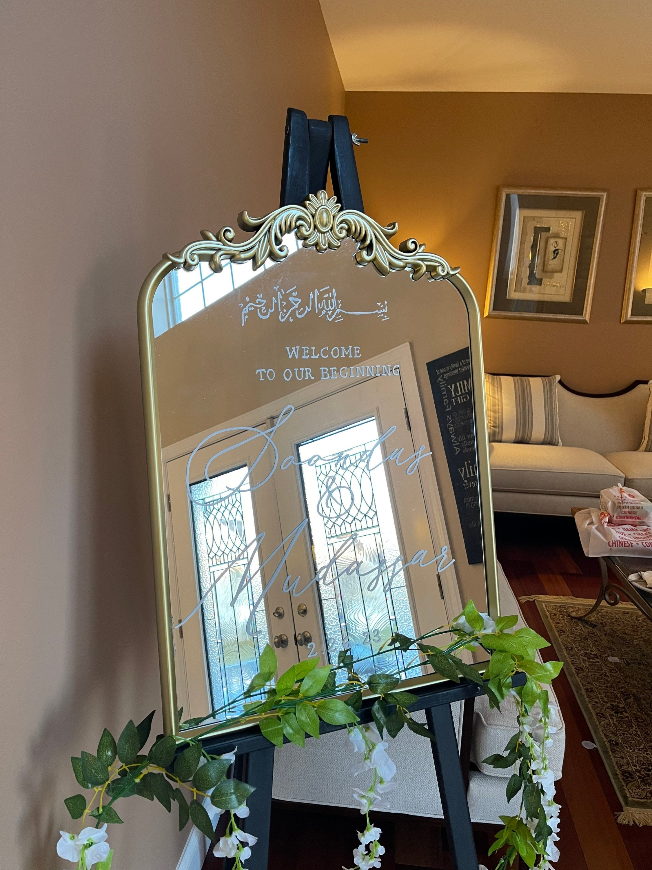 Wedding / Engagement Entrance Mirror Sign - Etsy