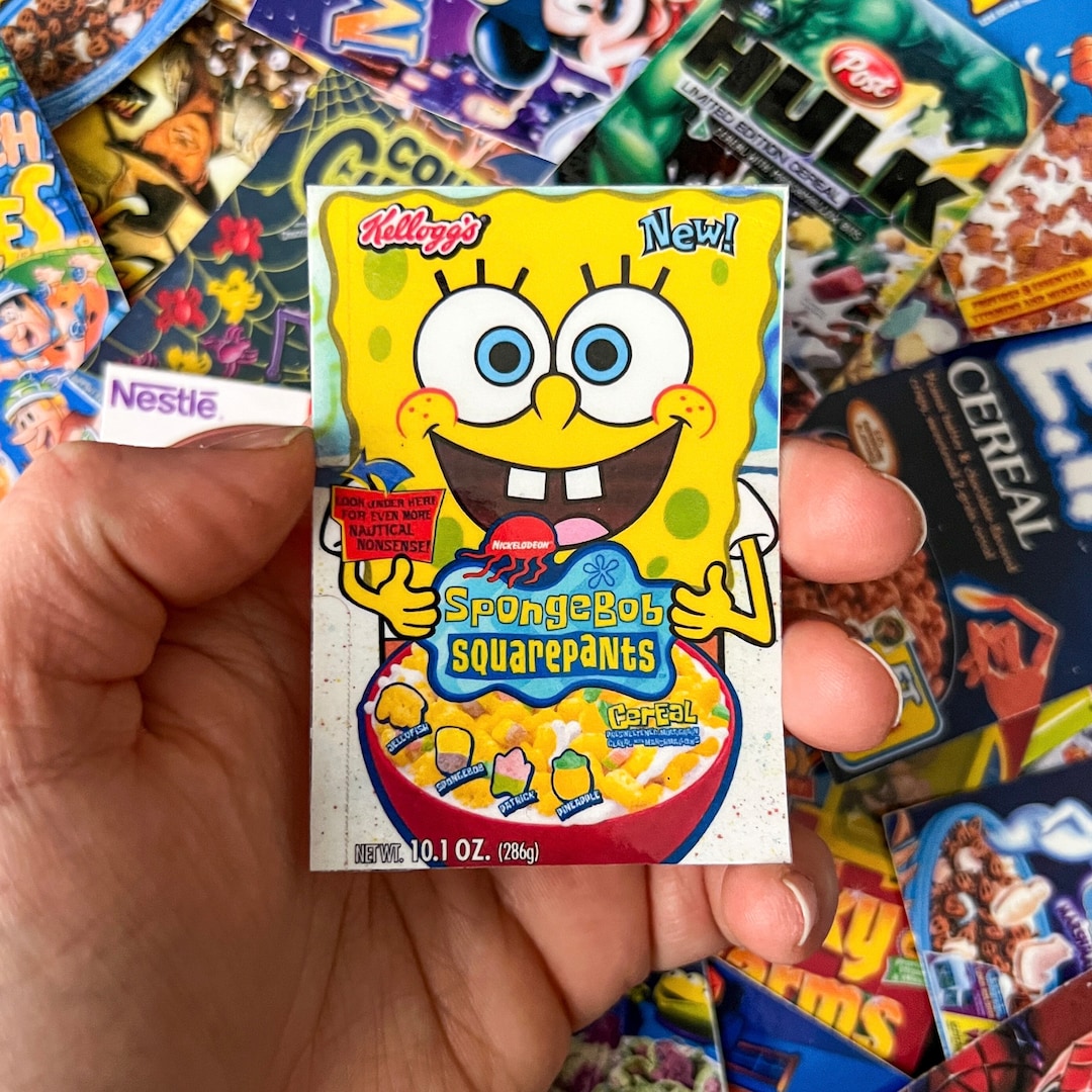 Spongebob Squarepants Sticker, Cartoon Sticker, 2000s Cereal Sticker ...
