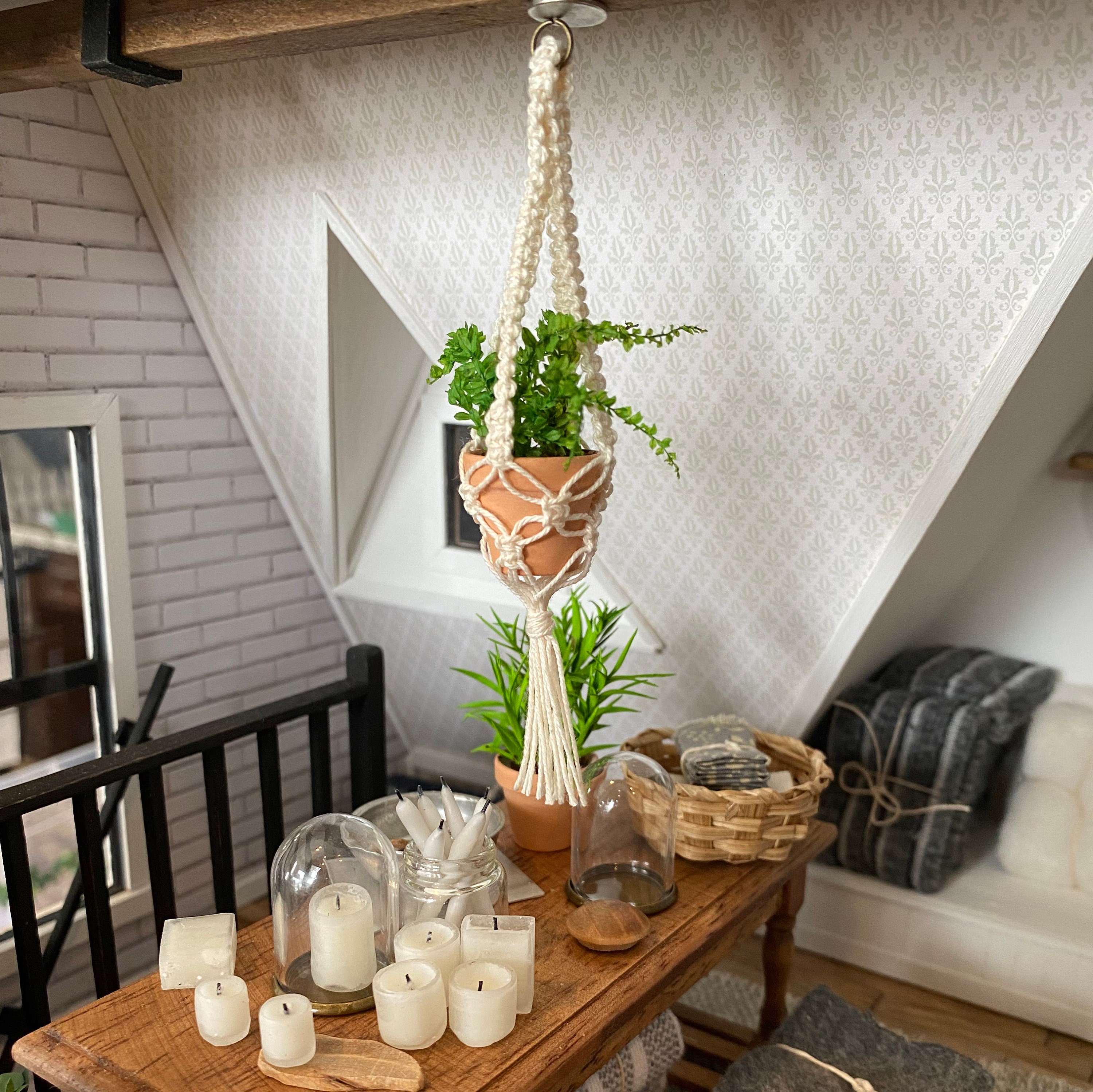 Macrame - Twisted Knot Plant Hanger (plant Not Included) - Etsy