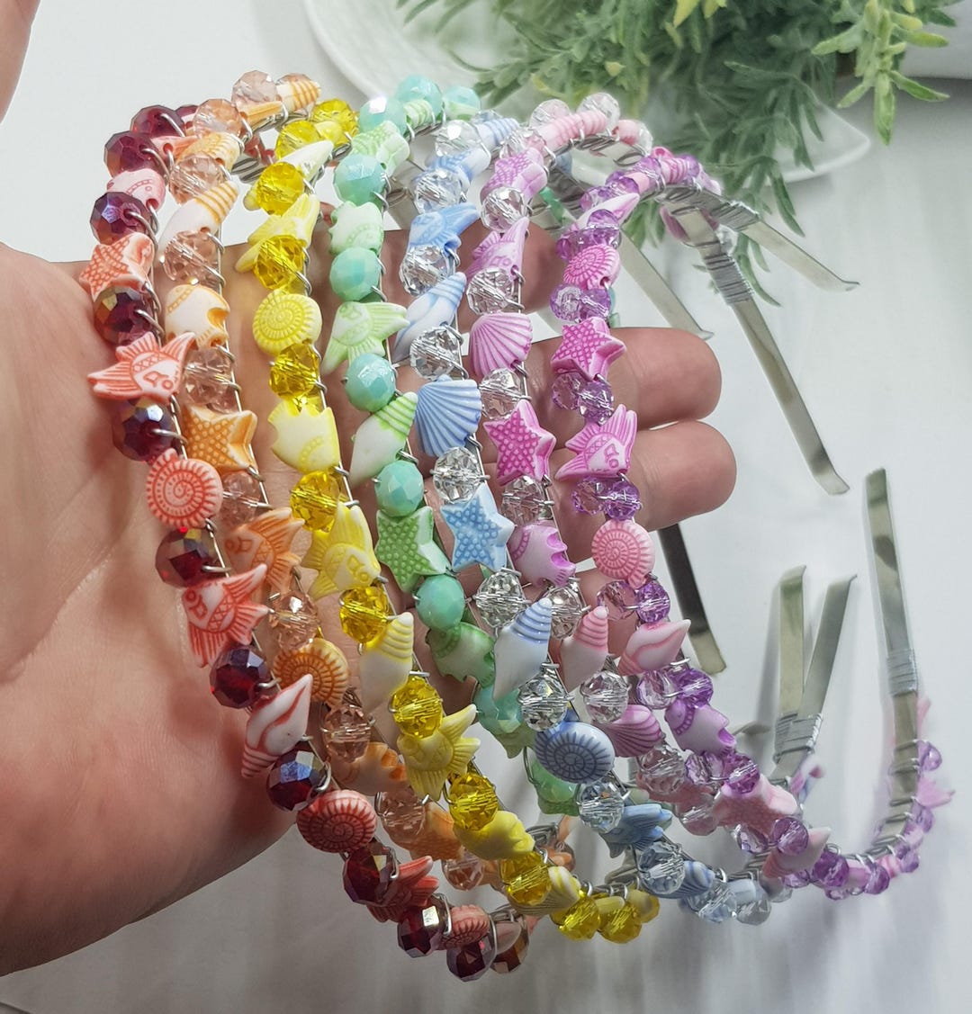 Under the Sea Headband Beaded Wire Wrapped, Hair Accessories Children ...