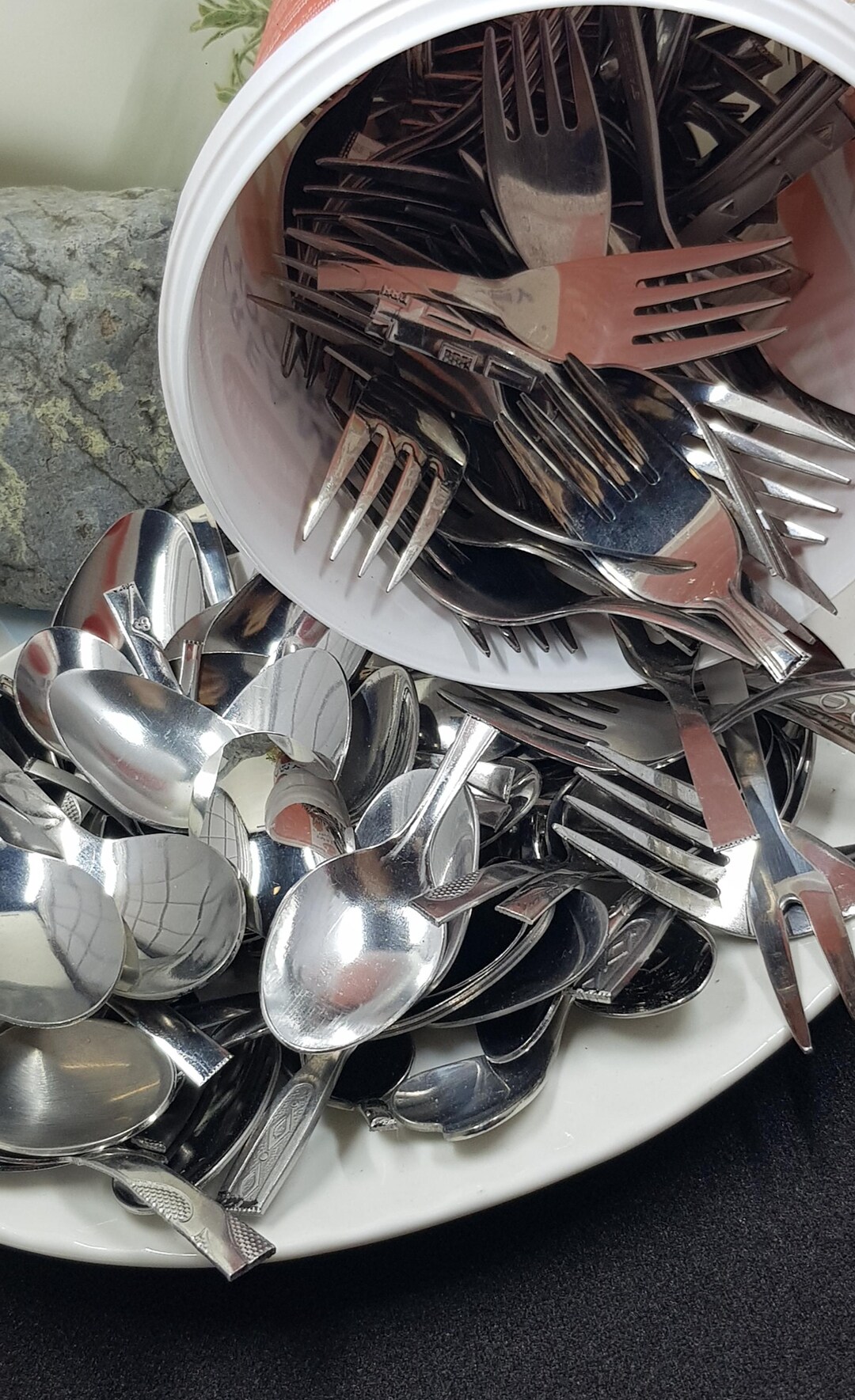 Scrap Upcycled Forks Spoons Ends, Welded Art Supplies, Metal Sculpture ...