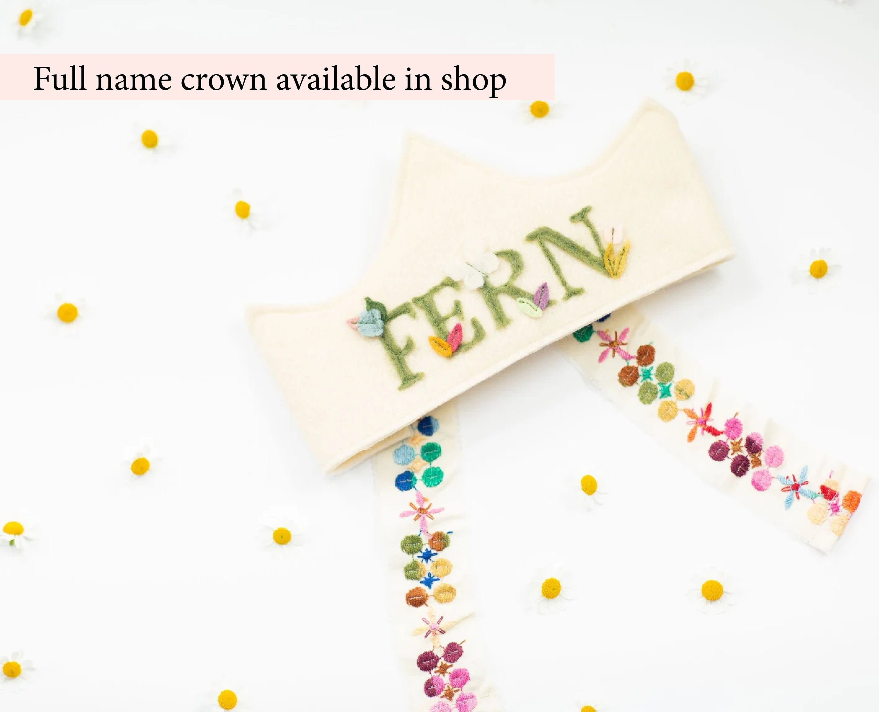 The Custom Garden Crown | Personalized Crown | Fabric Crown | Custom ...