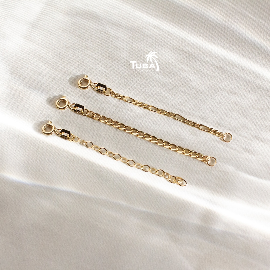 14k Gold Extender, Adjustable Chain Extender - Etsy