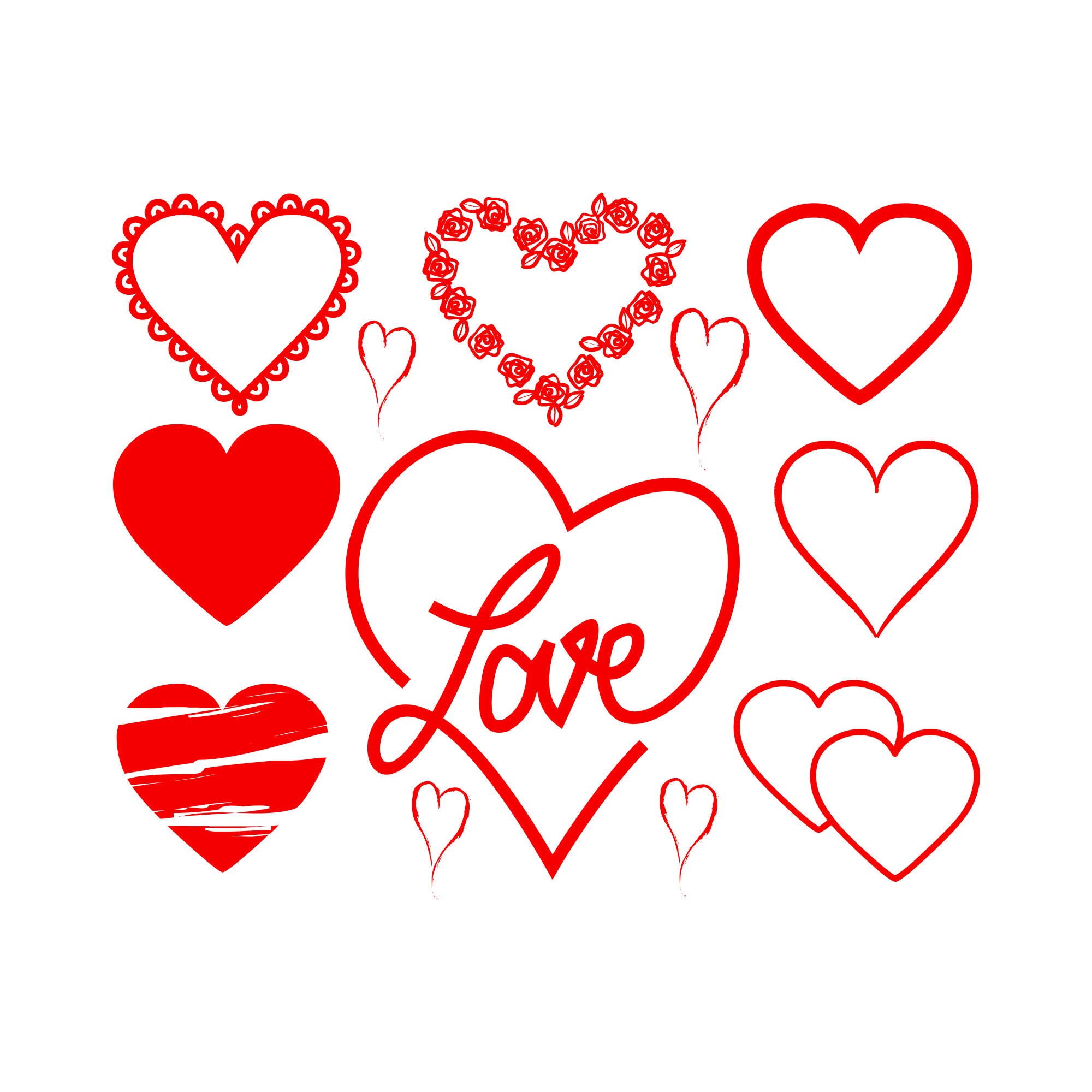 Love Heart SVG - Etsy