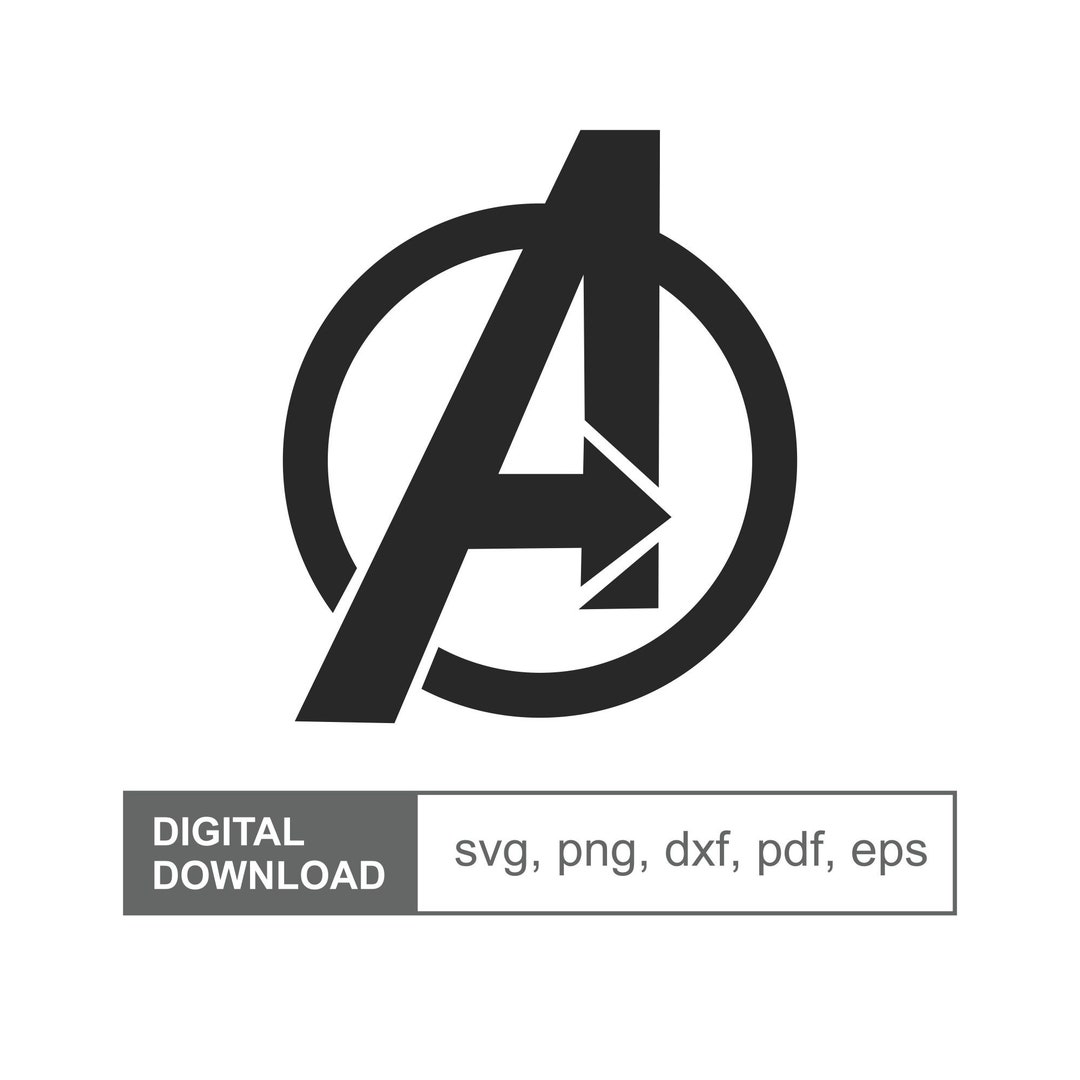 Avengers Logo Clipart Vector Svg File for Cutting With Cricut - Etsy ...