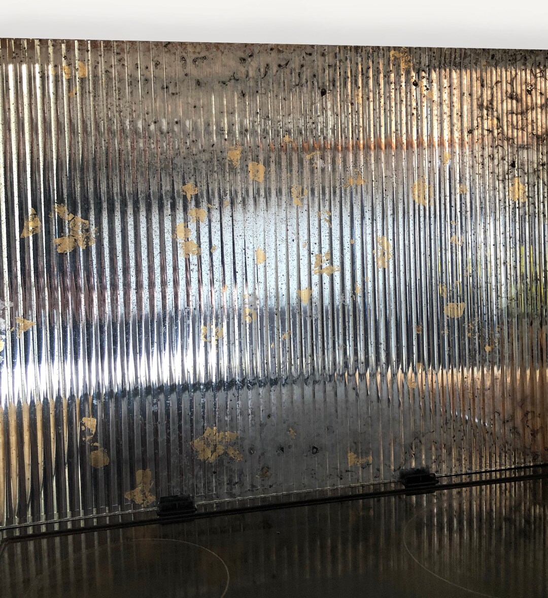 Antique Reeded Mirror Panel With Gold Leaf - Etsy