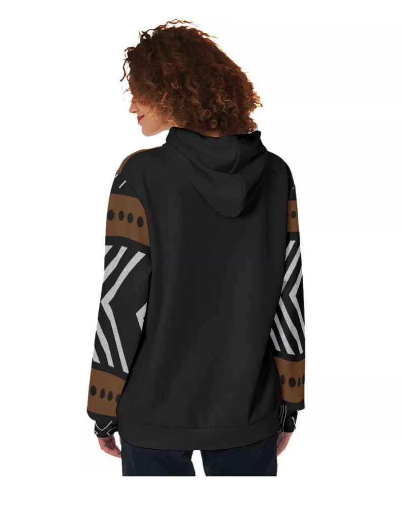 Women's Printed Stylish African Mud Cloth Inspired Pull Over Hoodie ...