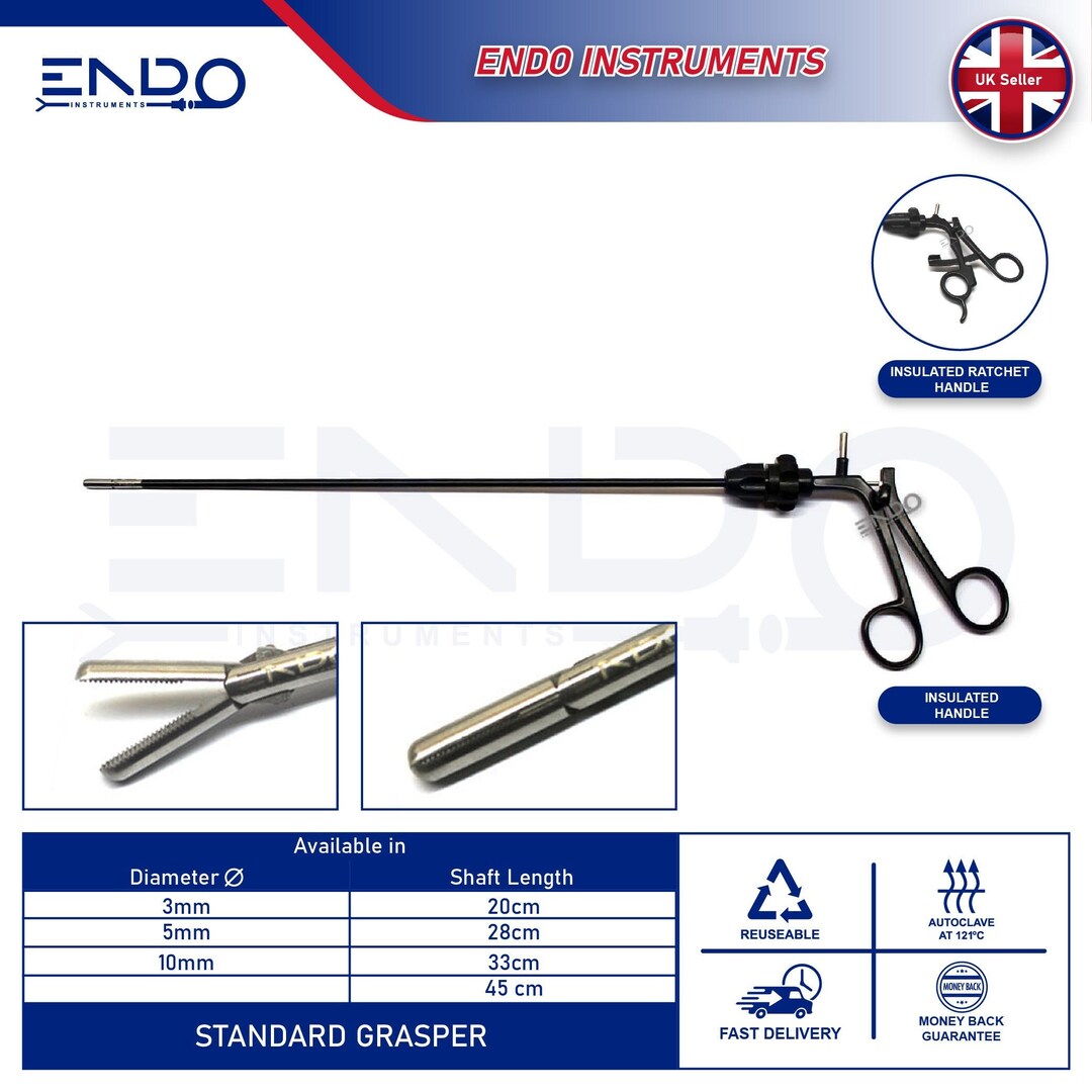 ENDO Laparoscopic Standard Grasper Dissector: Reusable Autoclavable ...